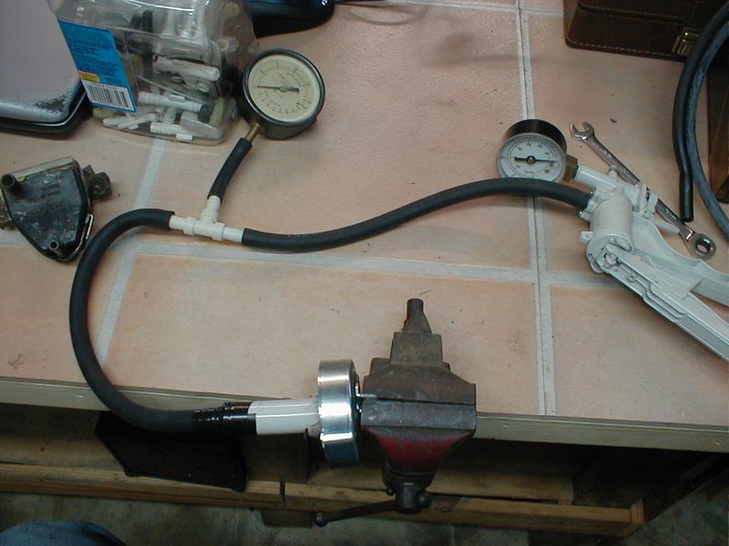 Test setup for measuring Stant 11807 vent parameters